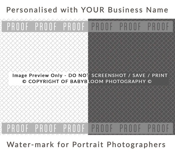 Photography Proof Watermark PNG Grey White | Etsy