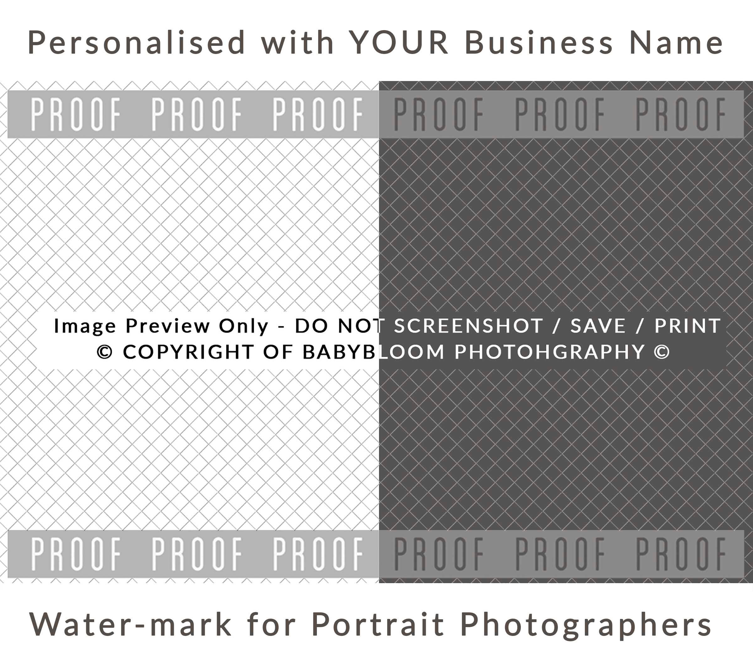 Photography Proof Watermark PNG Grey White | Etsy