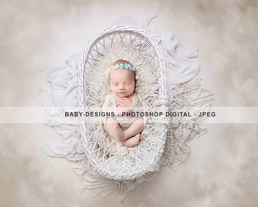 Digital Prop/backdrop Newborn Cream/white Crib Instant Download - Etsy