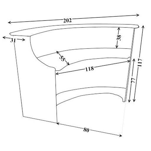 RD3 - Reception Desk Counter Point of Sale for Shops, Salons, Trade ...