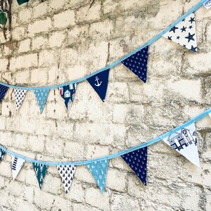 Blue Nautical Themed Bunting/garland/banner, Nautical Theme Wall Decor ...