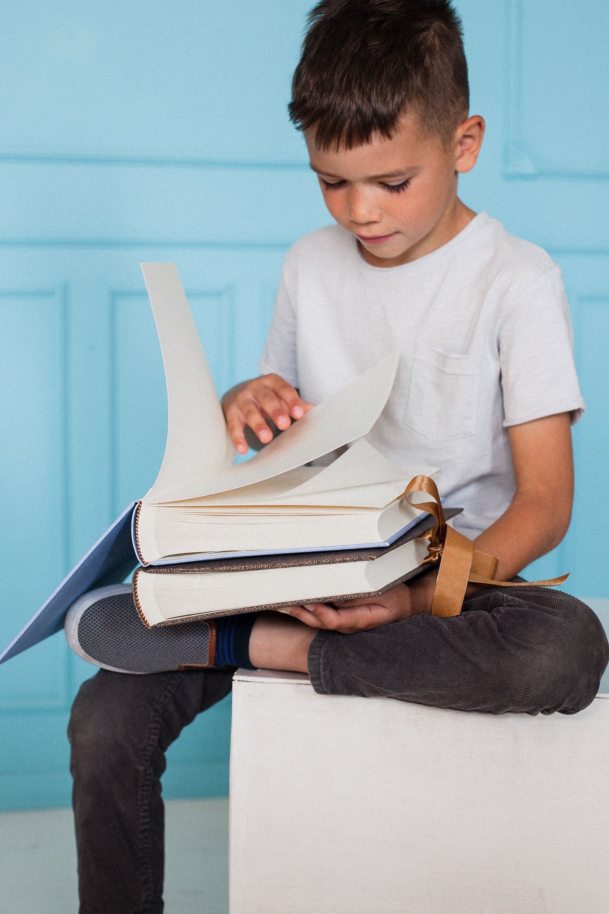 Blue baby boy photo album Kids photo album | Etsy