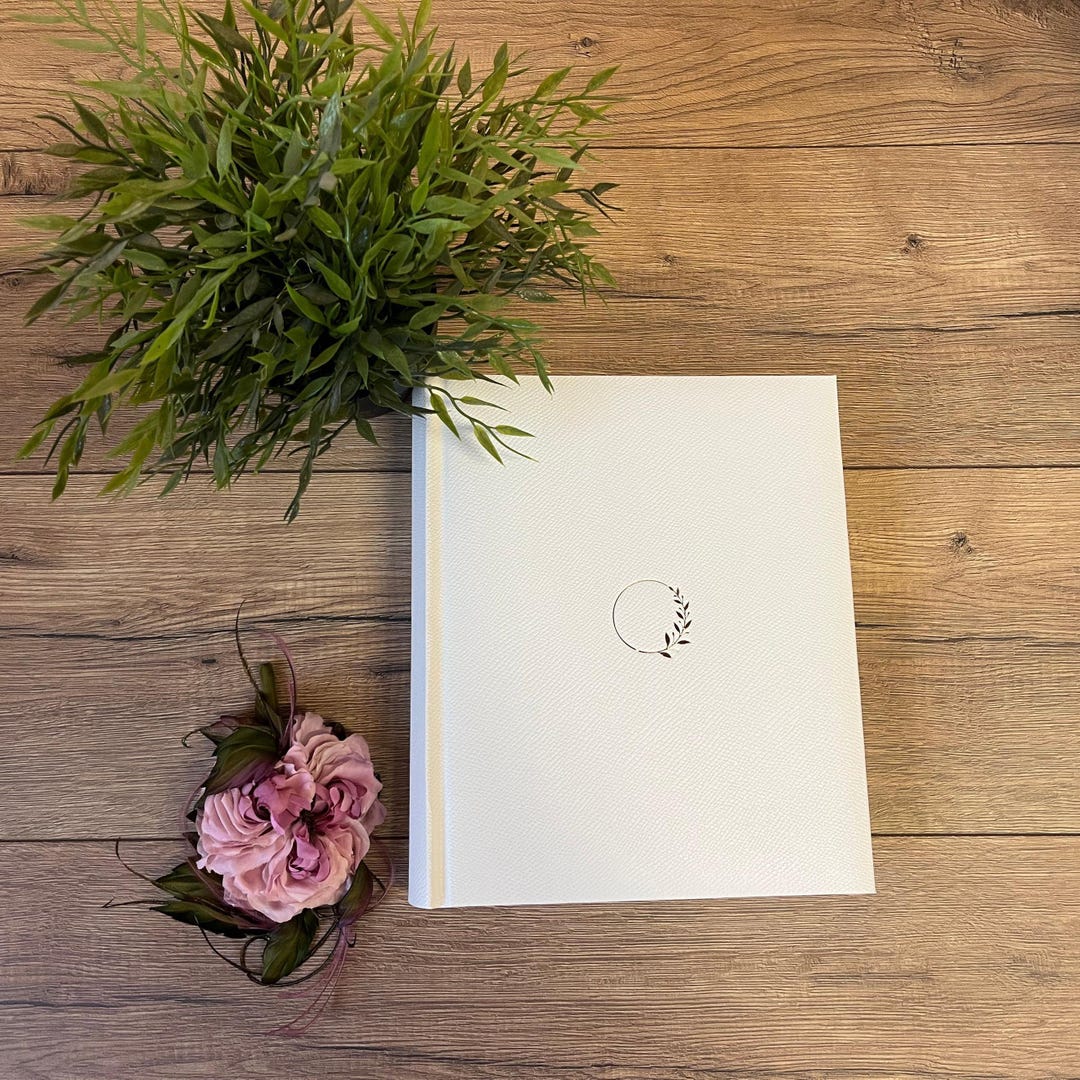White Photo Album With Gold Element - Etsy