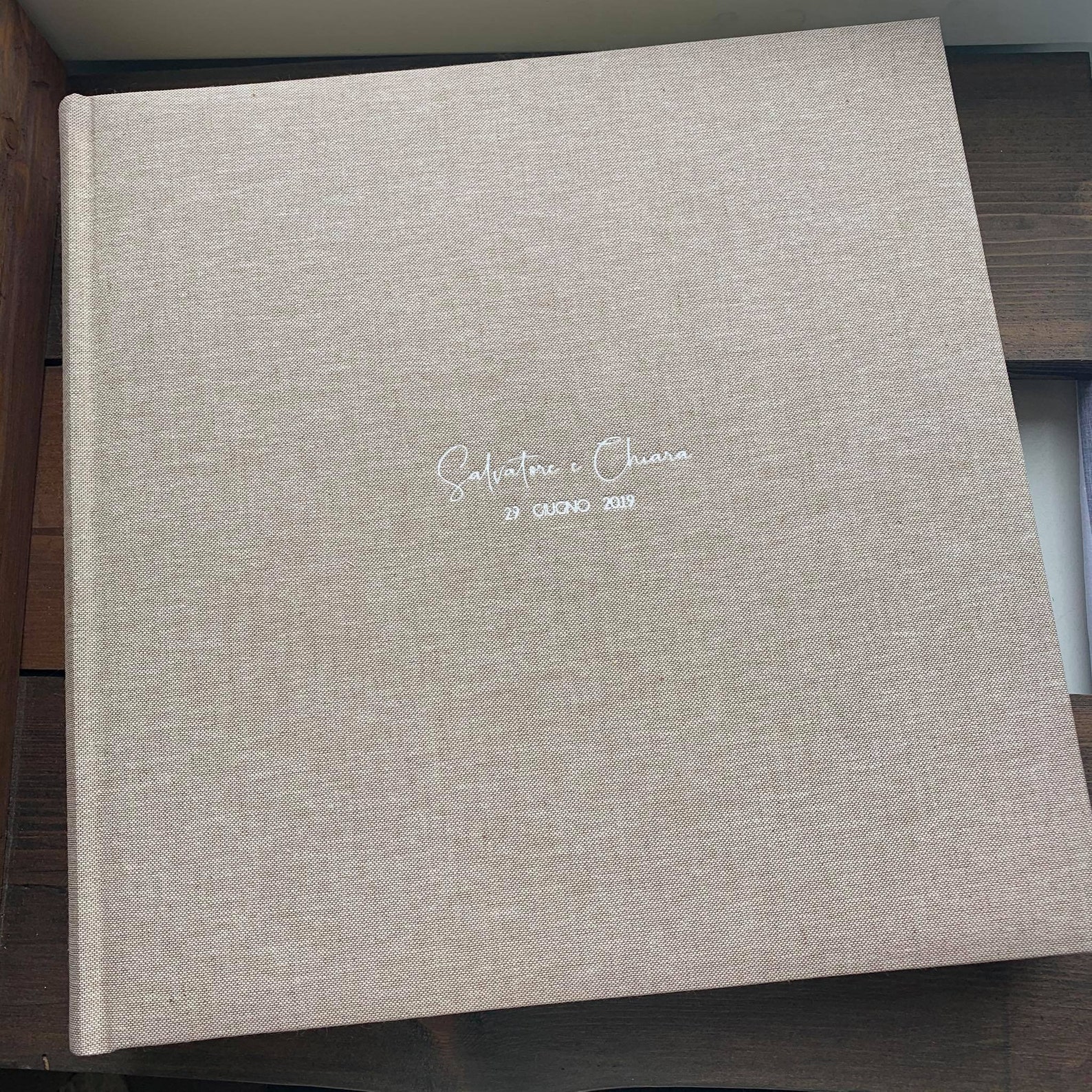 Large Linen Photo Album With White, Wedding Album - Etsy