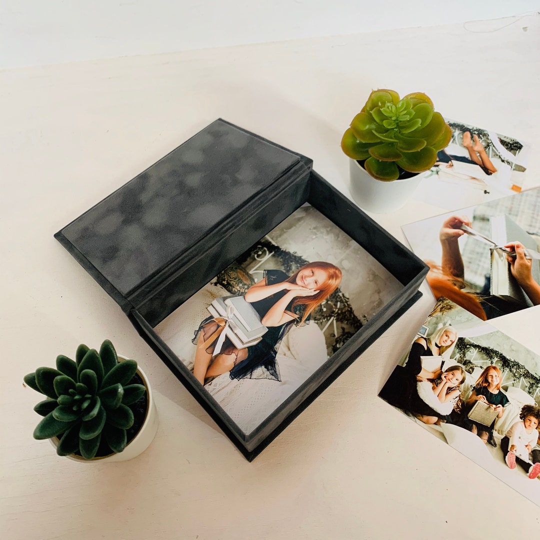 Christmas Gift, Velvet Photo Box, Box for 4x6 Photos - Etsy