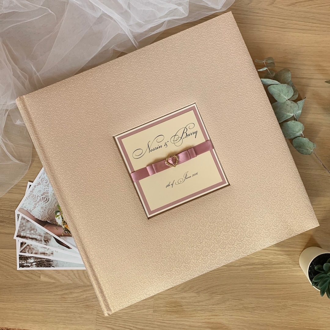 Rose Gold Personalized Wedding Album, Large Wedding Album - Etsy