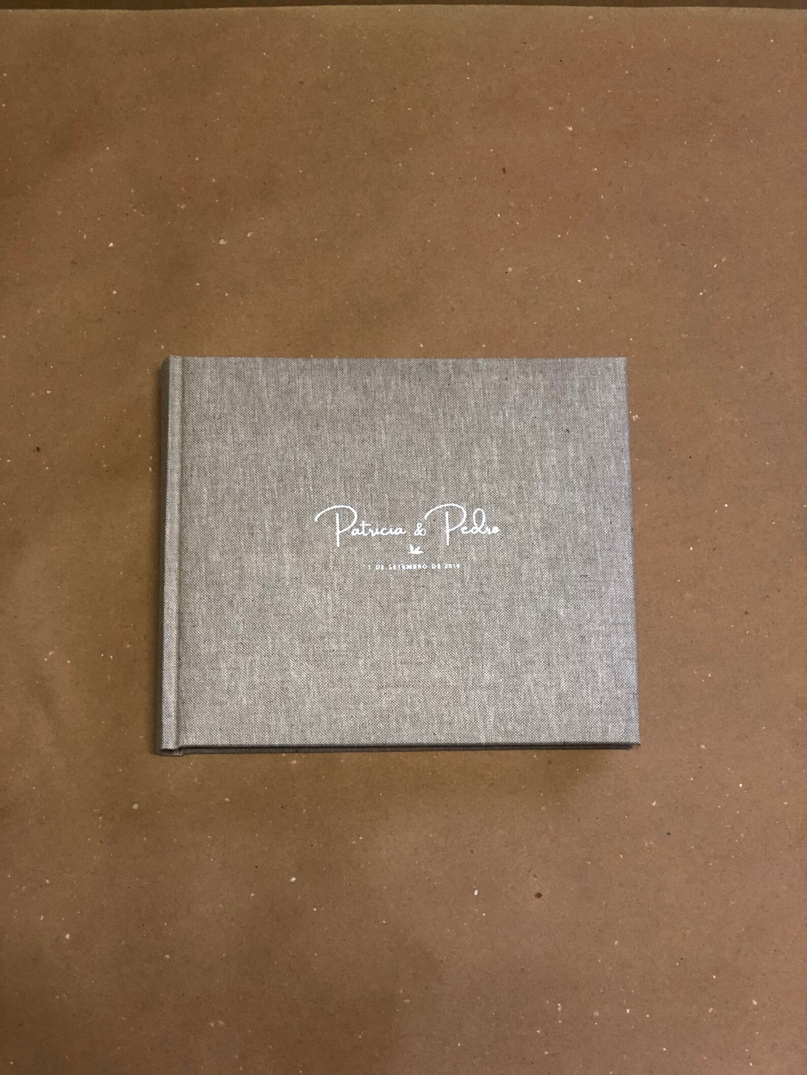 Natural Linen Photo Album With White Inscription | Etsy