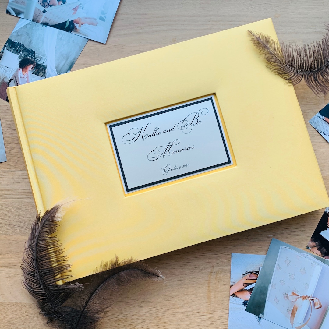 Yellow Photo Album - Scrap Book With Black Pages - Family Pictures ...