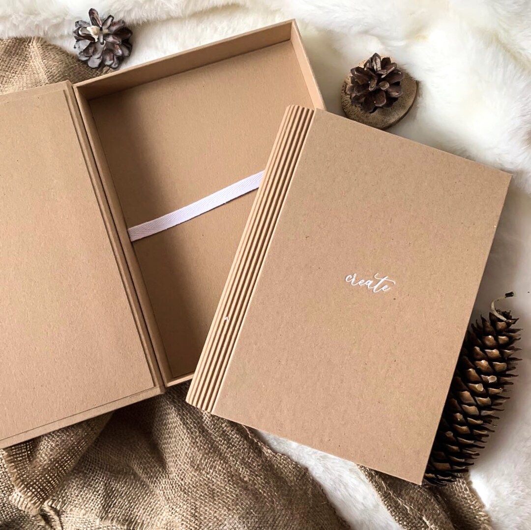Kraft Box, Kraft Sketch Book, Natural Box With Sketch Book - Etsy
