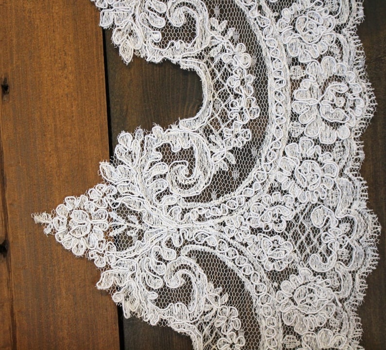 SAMPLE French Lace White Lace Fabric White Lace Material | Etsy