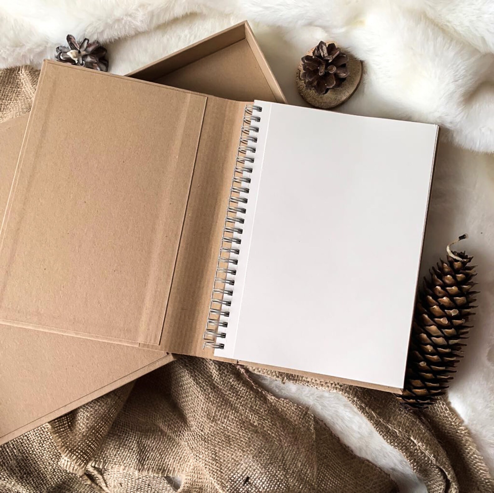 Kraft Box, Kraft Sketch Book, Natural Box With Sketch Book - Etsy