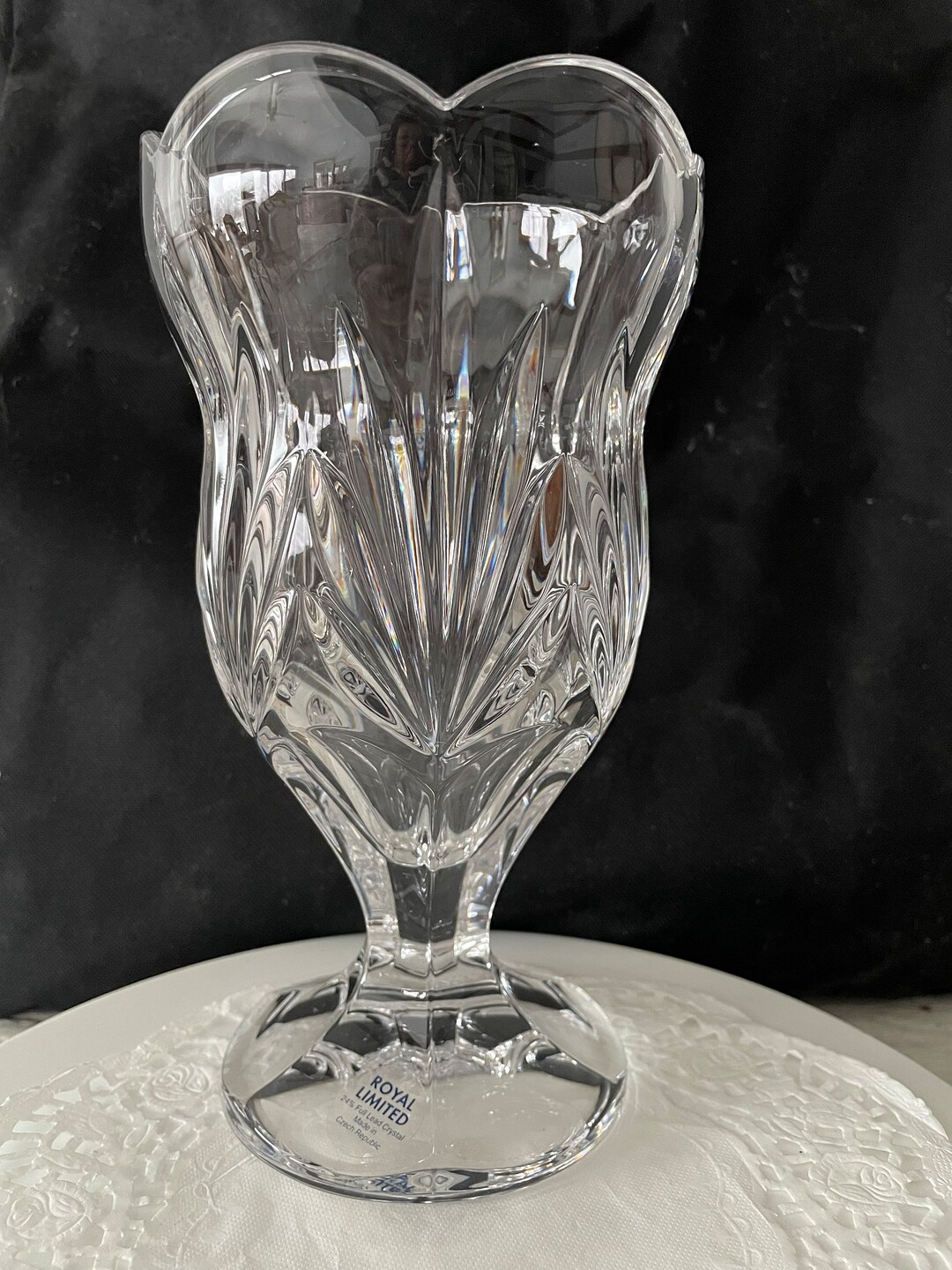 Royal Limited 24% Lead Crystal Vase - Etsy