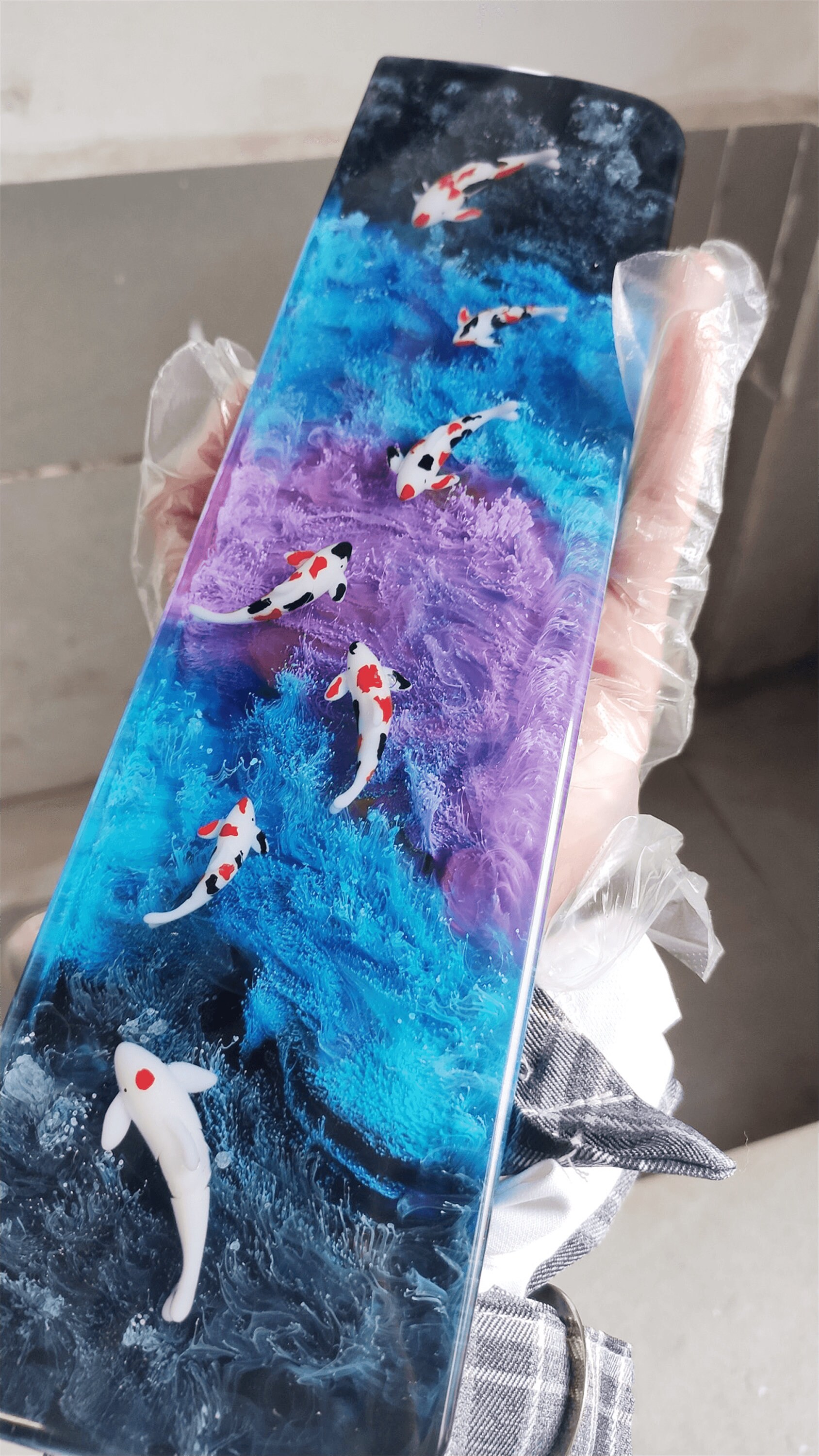 Handmade Colorful Koi Fish Resin Wrist Rest Hand Rest | Etsy