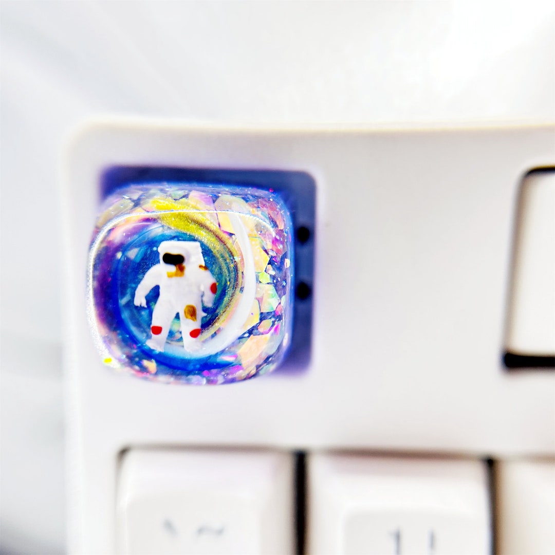 Astronaut Keycaps Artisan Resin Keycaps Traveling in Space - Etsy