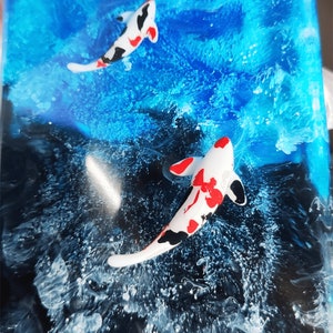 Handmade Colorful Koi Fish Resin Wrist Rest, Hand Rest, Artisan Resin ...