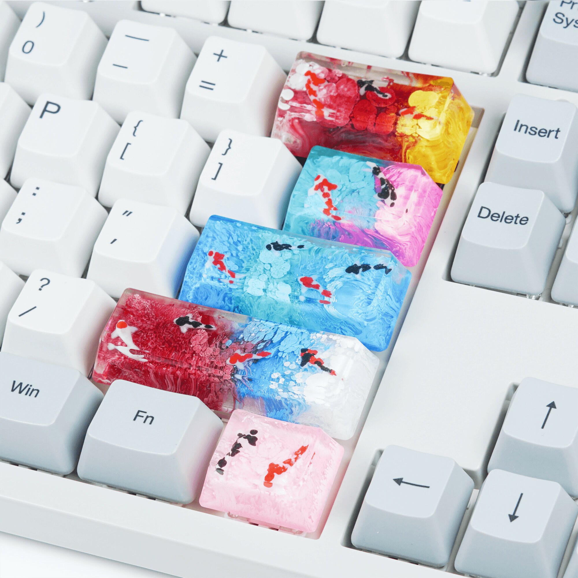 SA Artisan Koi Fish Keycaps Handmade Epoxy Resin Keycap | Etsy