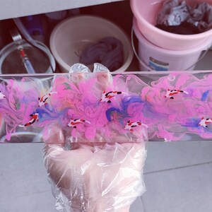 Koi Fish Keyboard Artisan Wrist Rest, Rainbow Epoxy Resin Water Ink ...