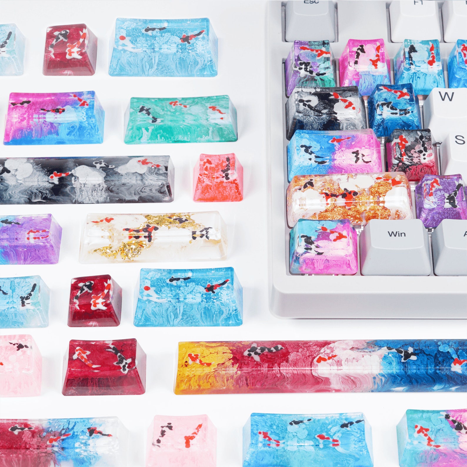 SA Artisan Koi Fish Keycaps Handmade Epoxy Resin Keycap | Etsy