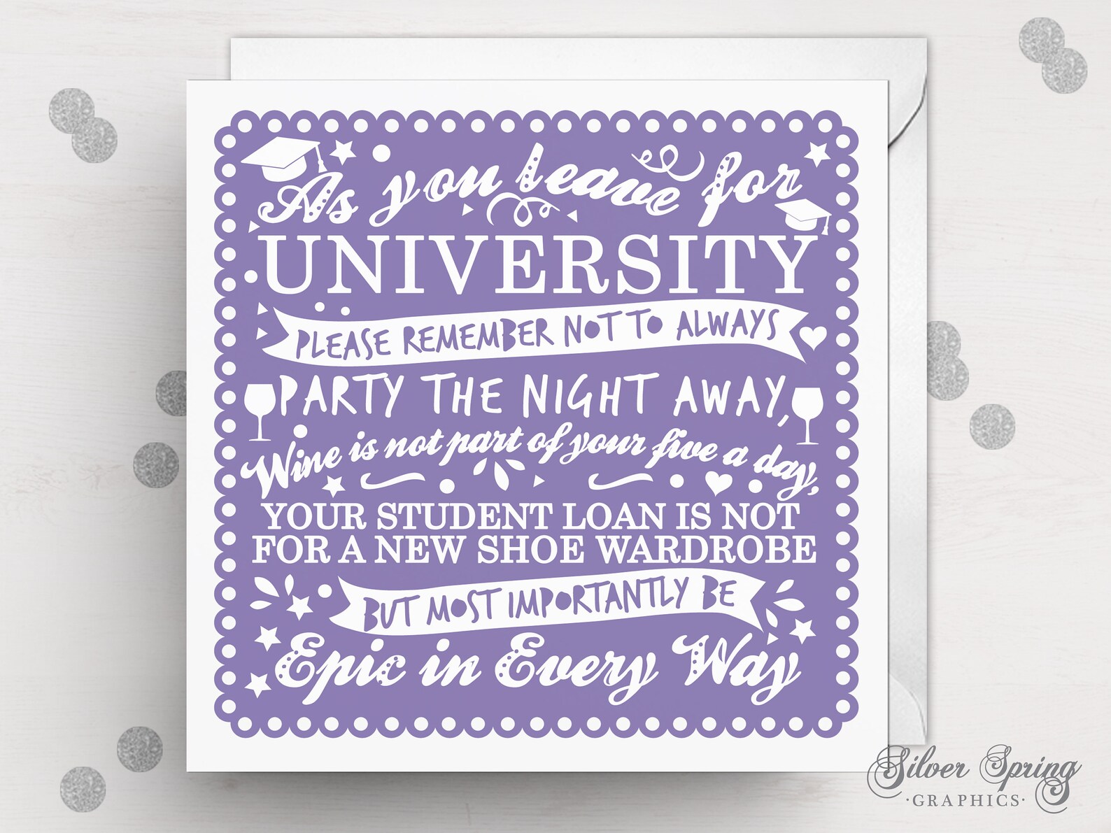 Uni Card Leaving for Uni Card University Card Good Luck | Etsy