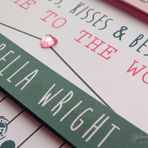 Personalised Baby Card, Baby Girl Card, Granddaughter Birth Card, Niece ...