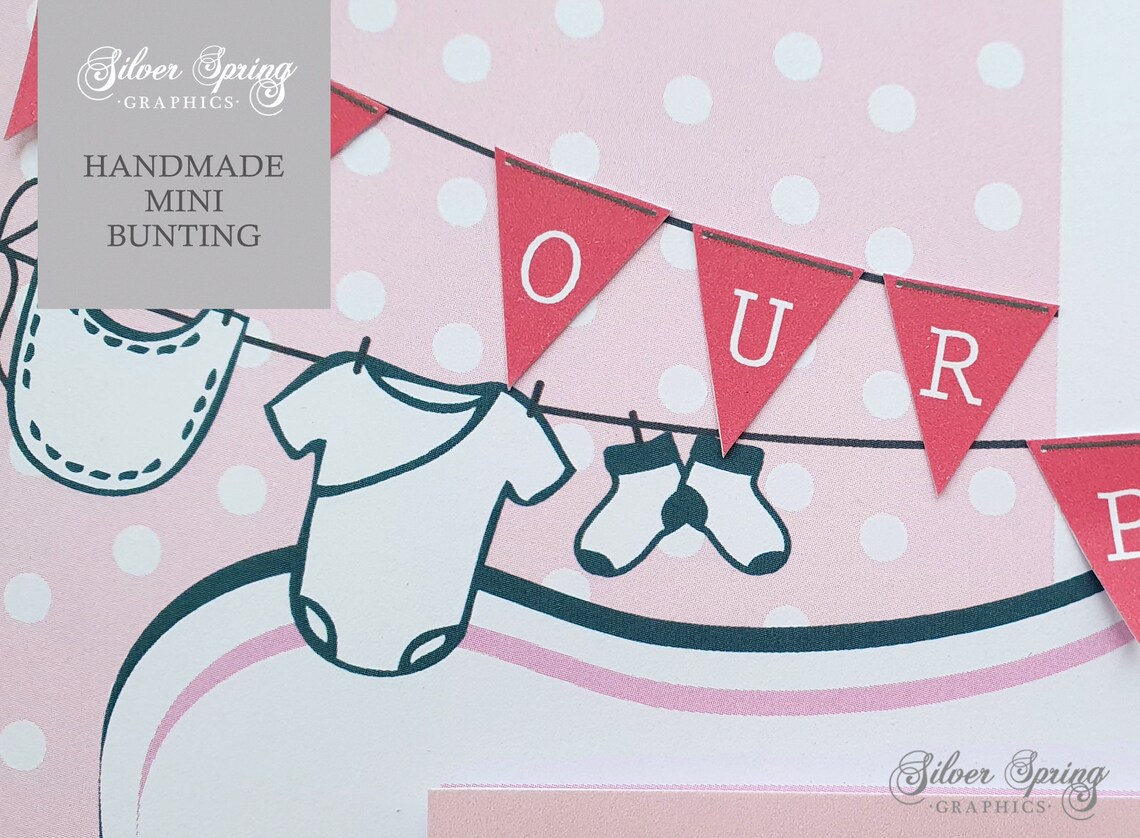 Personalised Baby Card, Baby Girl Card, Granddaughter Birth Card, Niece ...