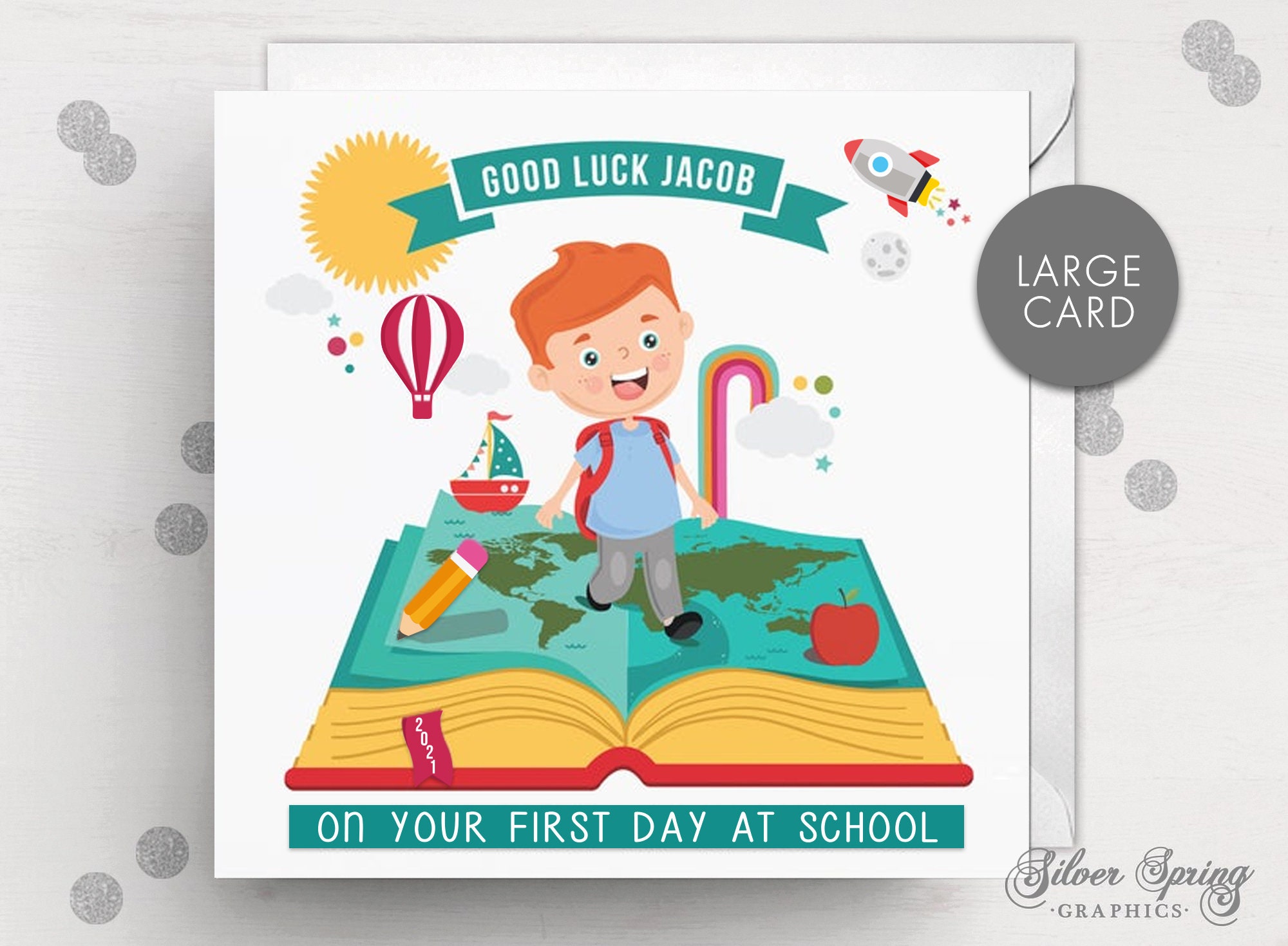 Personalised First Day at School Card 1st Day at School Card - Etsy UK