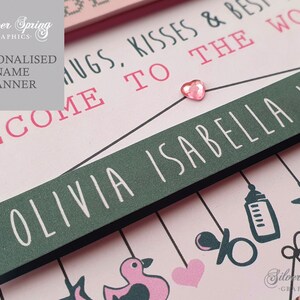 Personalised Baby Card, Baby Girl Card, Granddaughter Birth Card, Niece ...