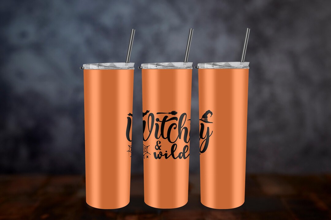 Witchy and Wild Tumbler Wrap Sublimation Design, 20 Oz Skinny Tumbler ...
