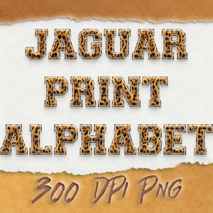 Jaguar Alphabet, Png File, Digital Download, Sublimation Print File ...