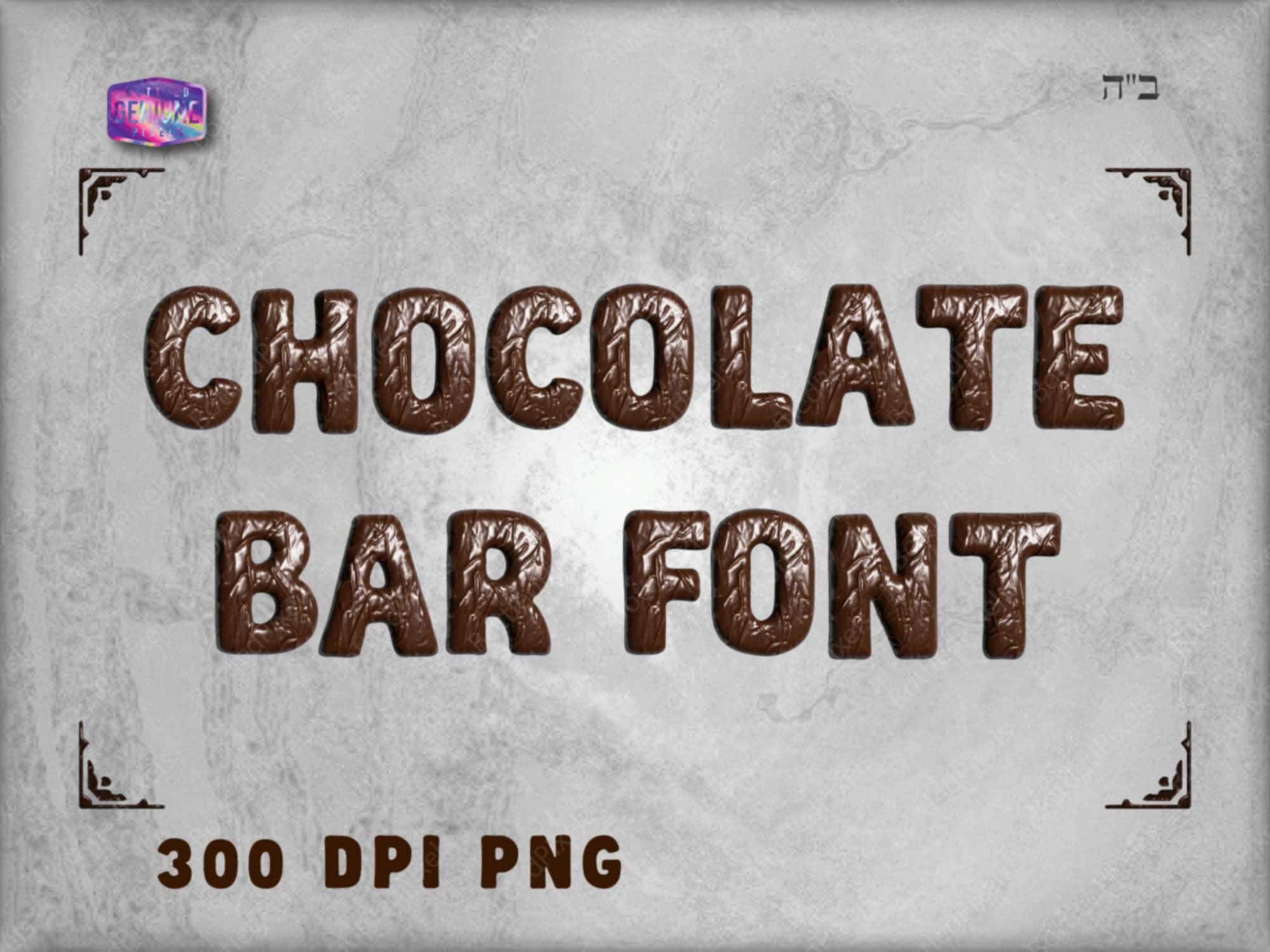 Chocolate Bar Font | Letras De Chocolate | Letters for Sublimation Food ...
