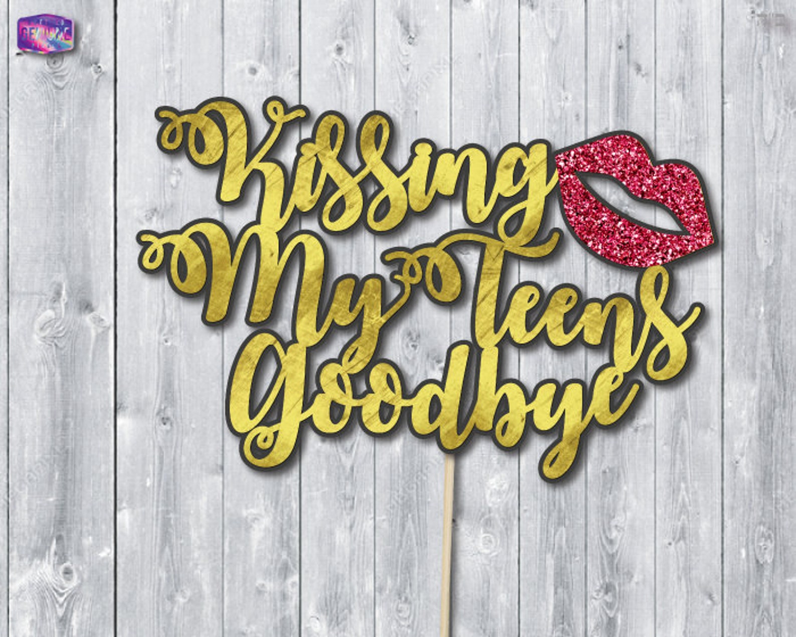 Kissing My Teens Goodbye Cake Topper Cake Happy 20th - Etsy