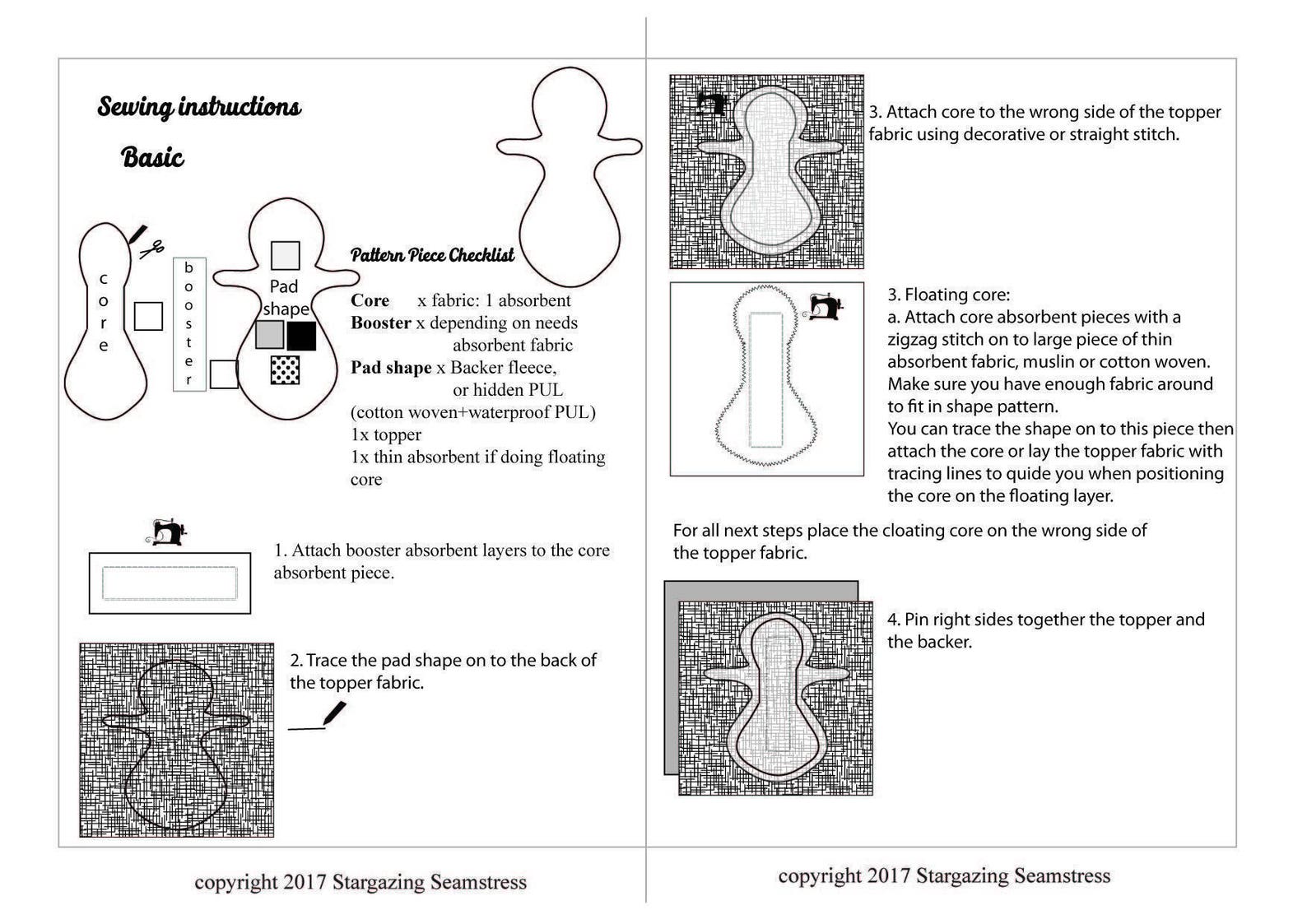 Cloth Pad Pattern PDF Pattern for Cloth Pad Long Bundle - Etsy