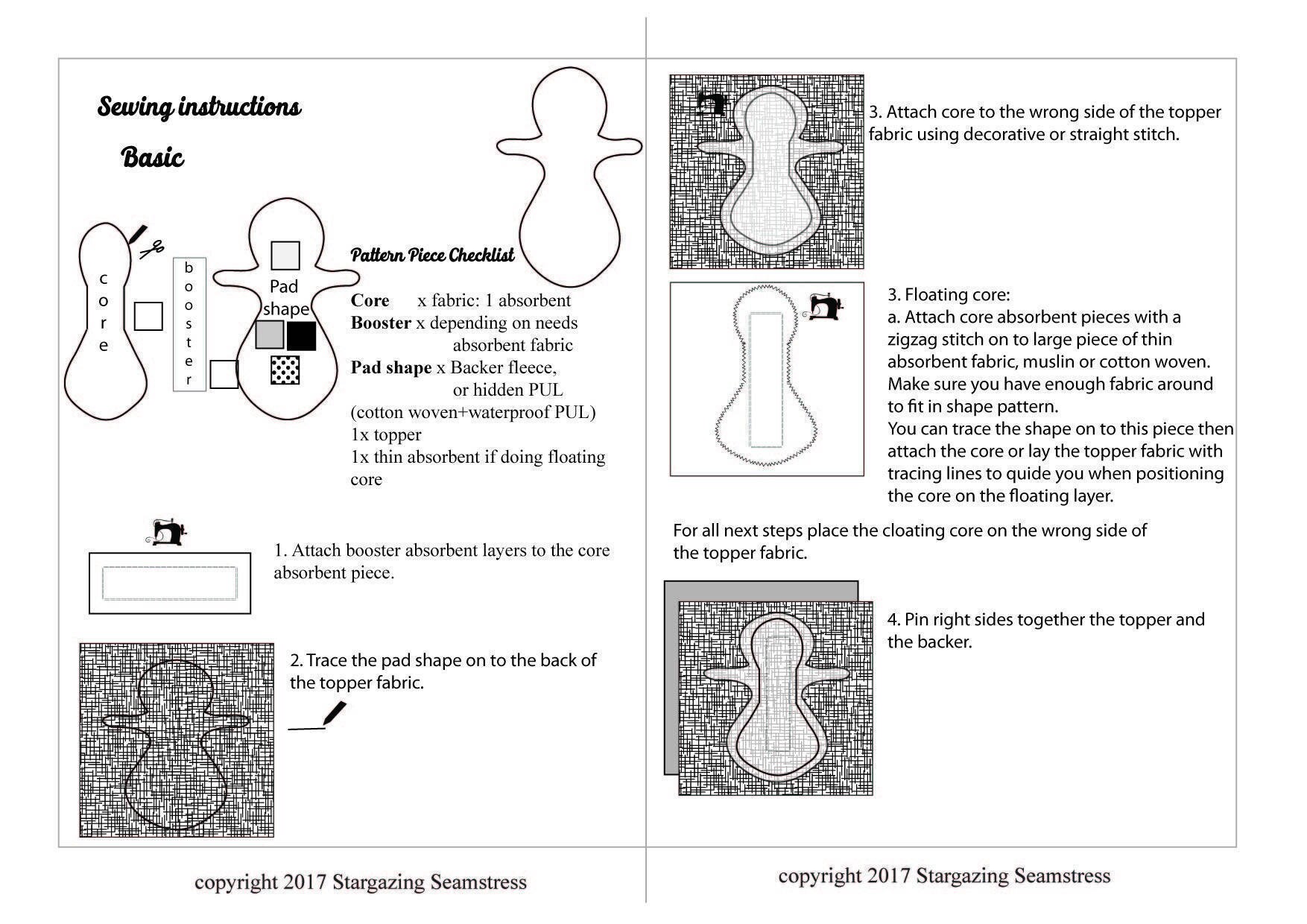 Cloth Pad Pattern PDF Pattern for Cloth Pad Long Bundle - Etsy