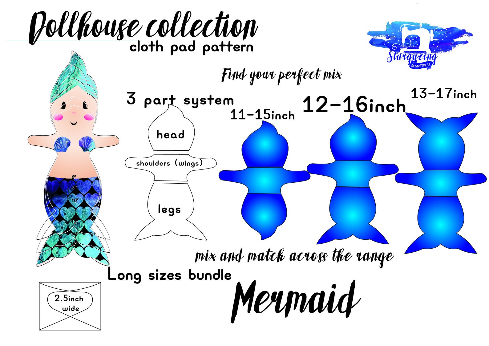 Cloth Pad Pattern, PDF Pattern for Cloth Pad, Long Bundle, Cloth Pad ...