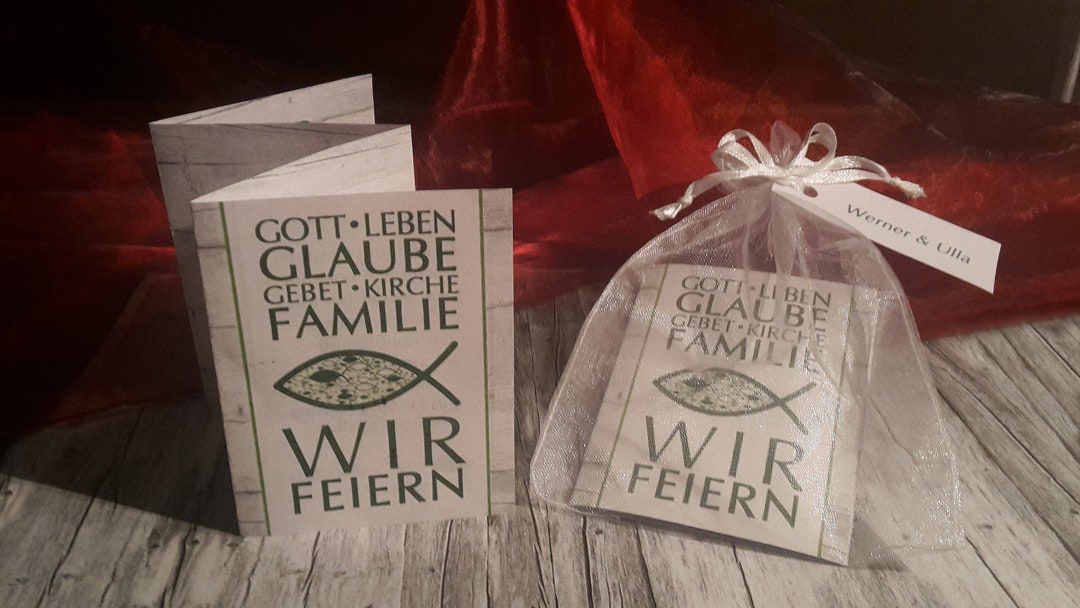 10 Invitation Cards Leporello-confirmation Baptism - Etsy