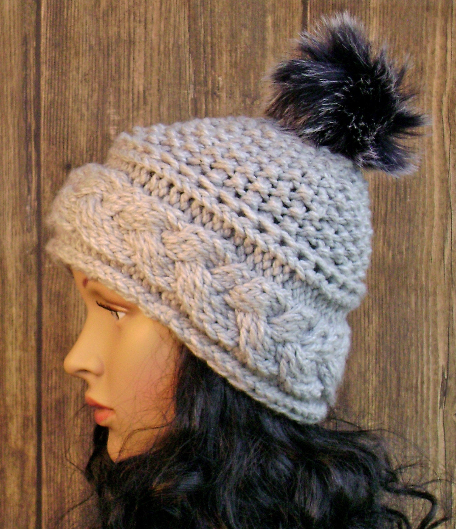 Plaits & Purls Hat, Hand Knit With Super Bulky Yarn, Women's, Teens ...