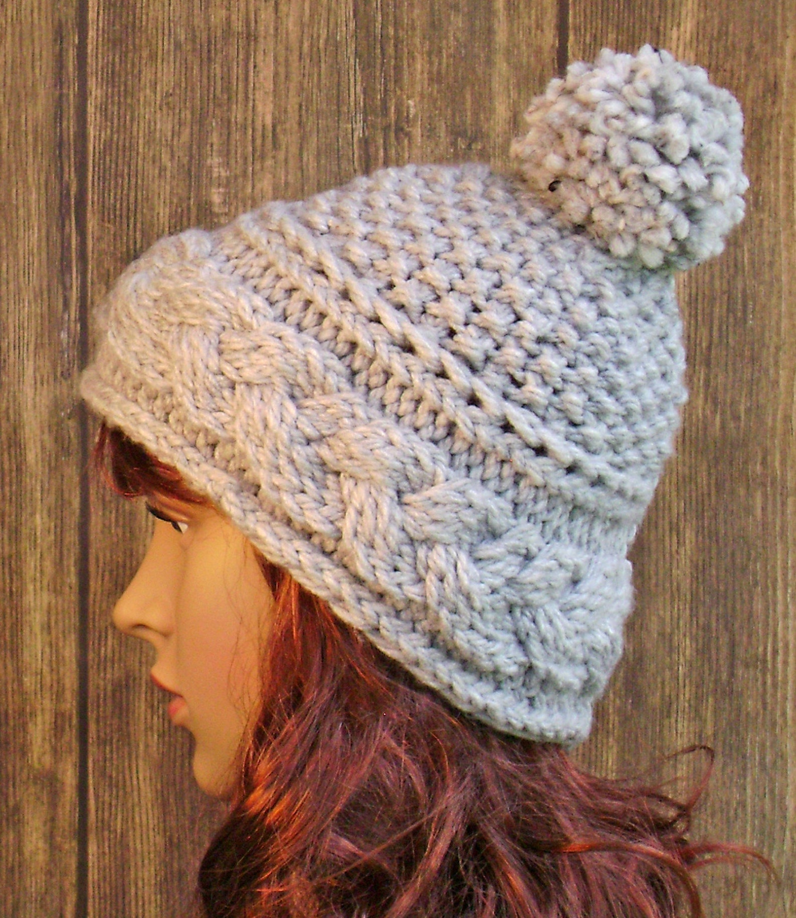 Plaits & Purls Hat, Hand Knit With Super Bulky Yarn, Women's, Teens ...