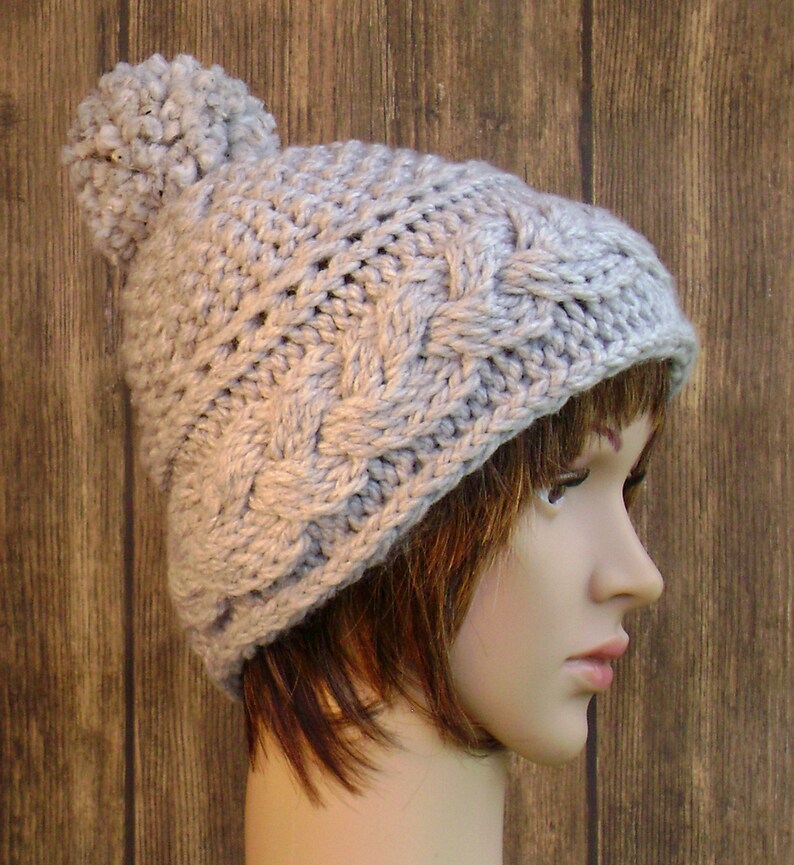 Plaits & Purls Hat, Hand Knit With Super Bulky Yarn, Women's, Teens ...