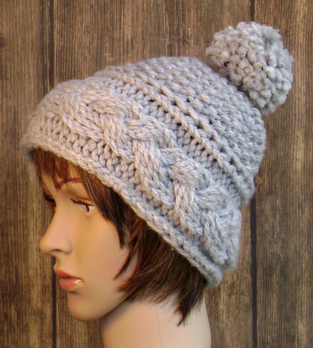 Plaits & Purls Hat, Hand Knit With Super Bulky Yarn, Women's, Teens ...
