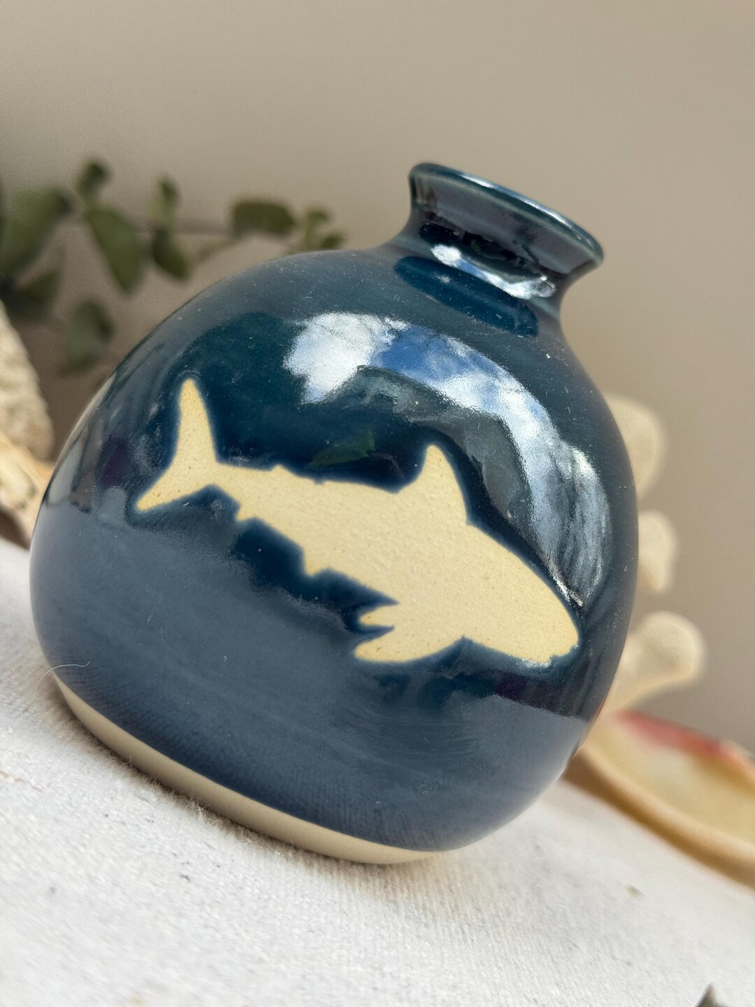 Great White Shark Mini Bud Vase in BI Blue - Etsy