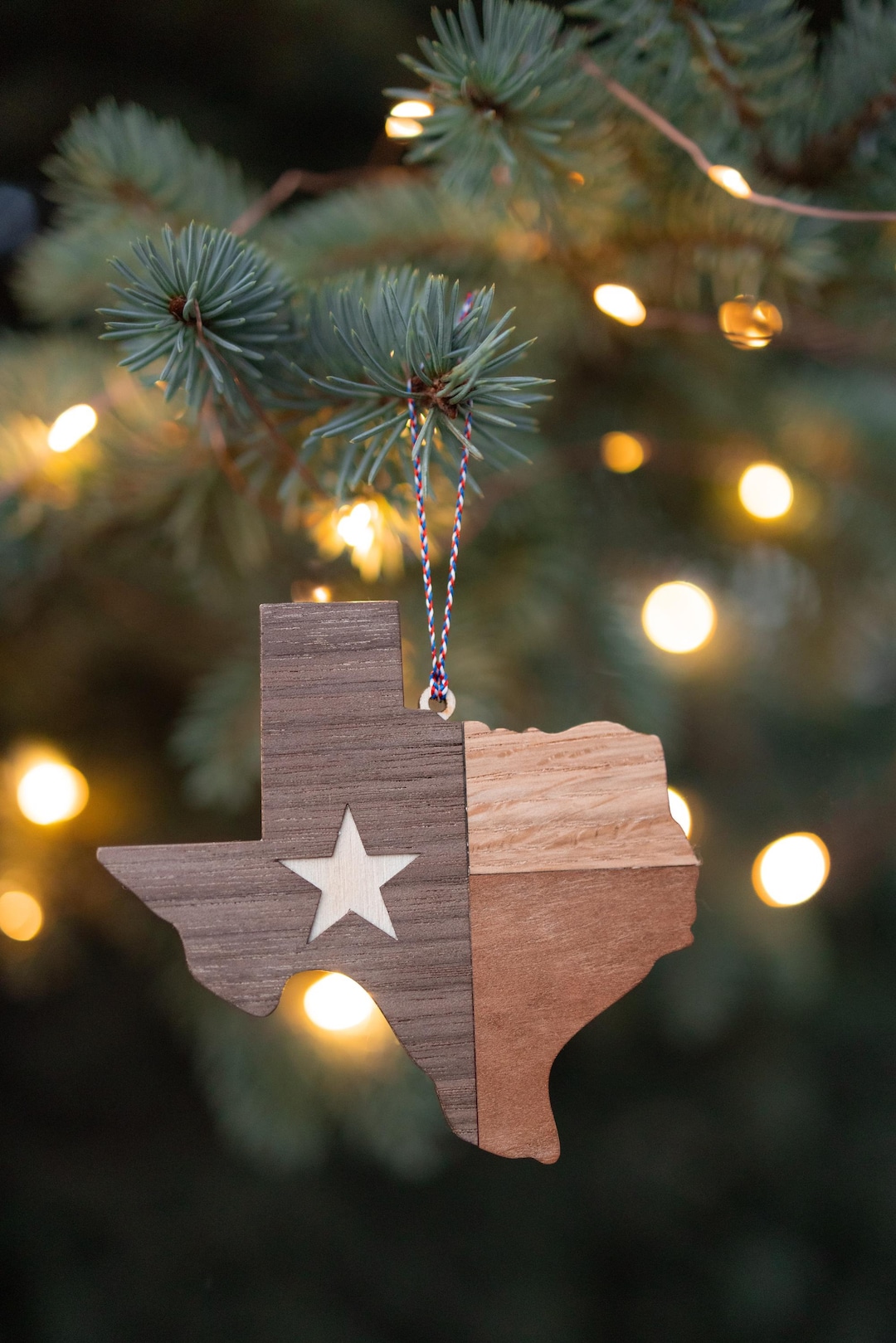 Texas Flag Laser-cut Wooden Christmas Ornament. - Etsy