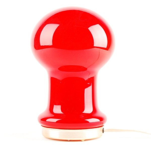 Red Glass Lamp - Etsy