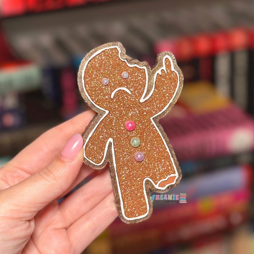 Funny Middle Finger Gingerbread Man Car Air Freshener | Gag Gift - Etsy