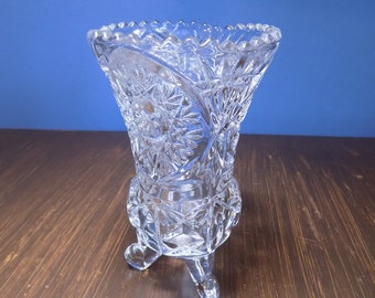 Footed Glass Vase | Etsy
