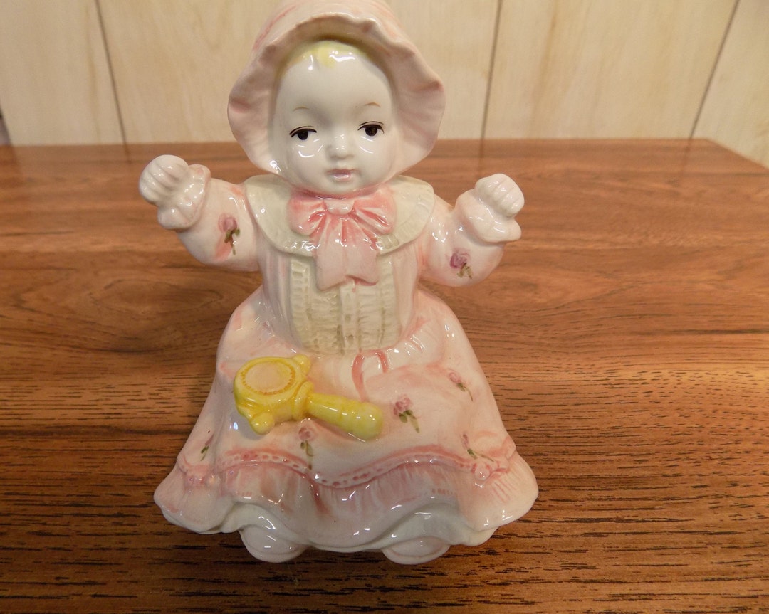 Schmid Musical Collectibles Baby Girl Music Box Brahms Lullaby Pink ...