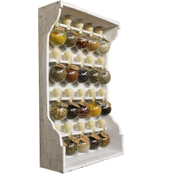 White Spice Rack Wall Mount - Etsy