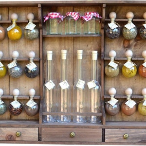 30 Bubbles Wooden Spice Cabinet Wood Stain - Etsy