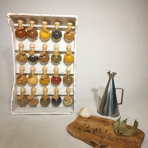 Wooden Spice Rack white Patina Vintage Style Kitchen - Etsy