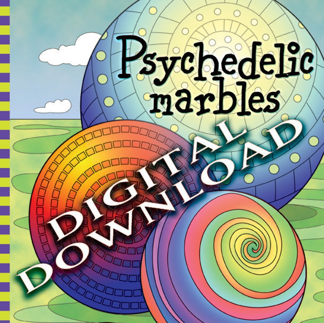 Psychedelic Marbles Digital Download Coloring Book - Etsy