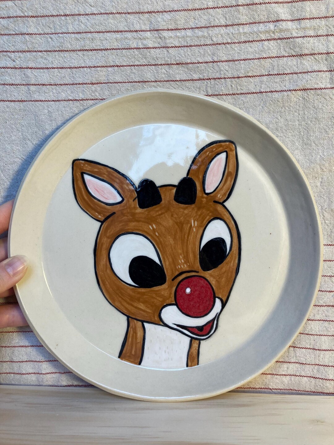 Rudolph Cookie Plate - Etsy